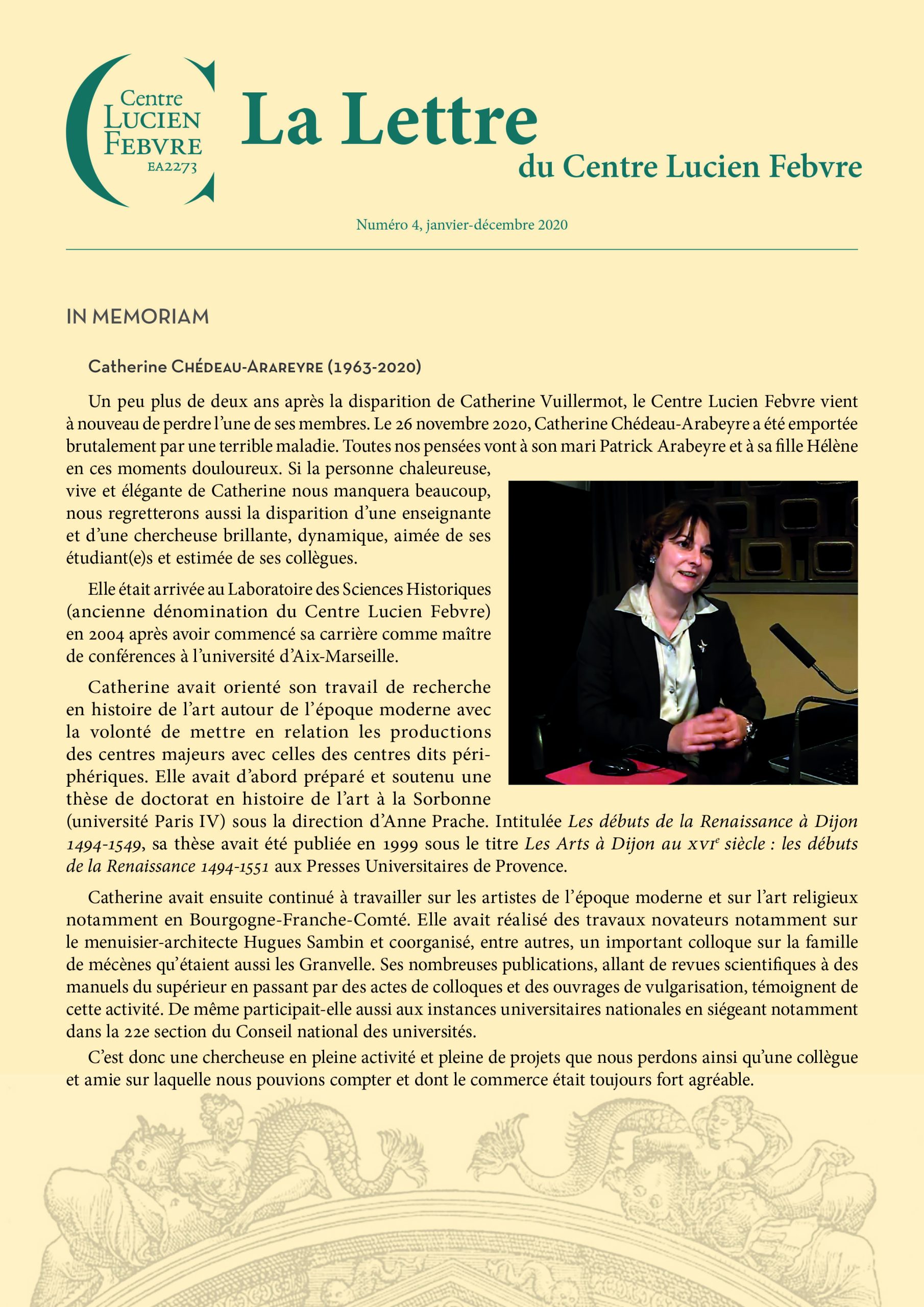 La lettre n°4 - 2020 - Centre Lucien Febvre - Université Marie & Louis ...